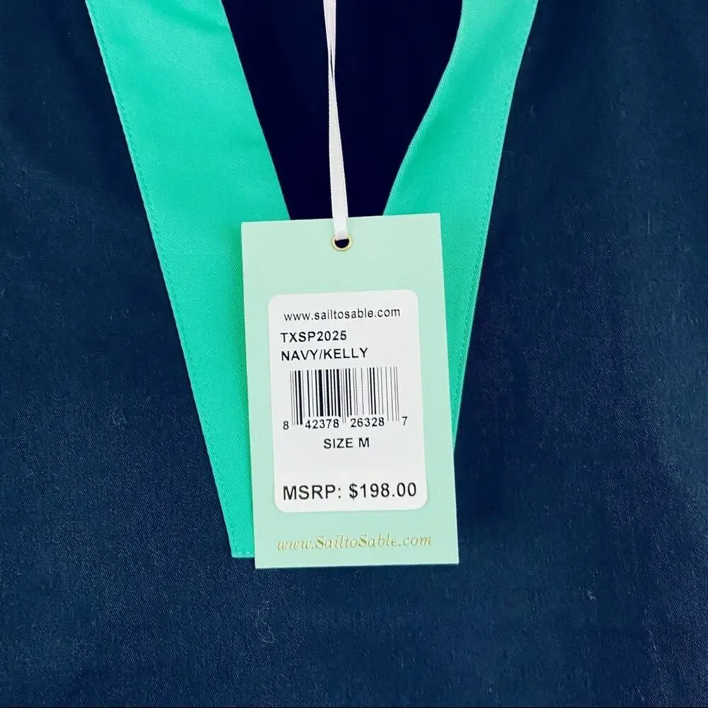Sail to Sable | Dresses | Sail To Sable Kelly Green And Navy Shift ...